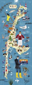 large Sylt poster map for the community of Sylt – Martin Haake ...