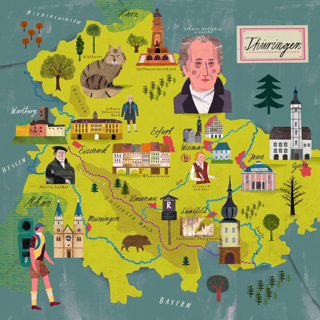map of Thuringia – Martin Haake Illustrations