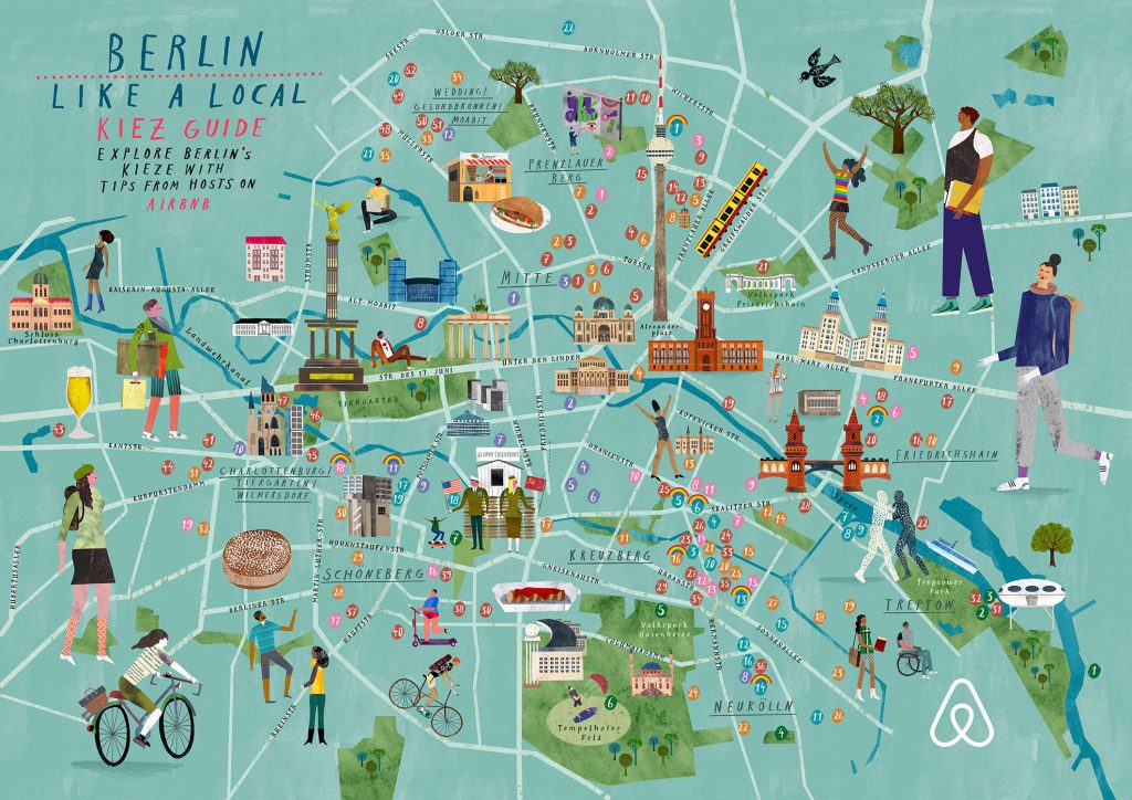 City maps for AIRBNB – Martin Haake Illustrations
